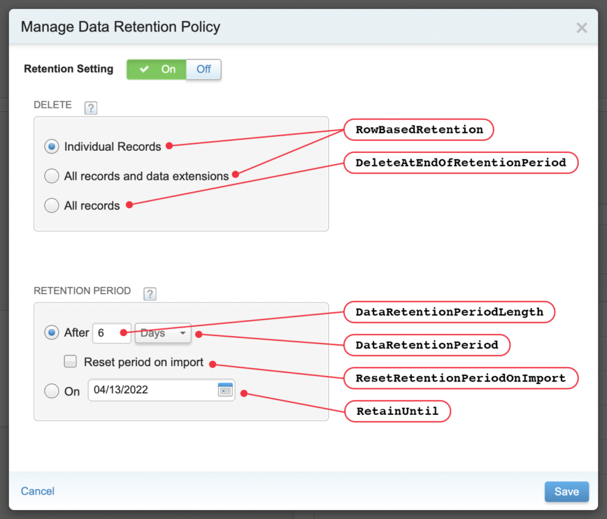 How To Create A Data Extension With Data Retention Options Using Ssjs